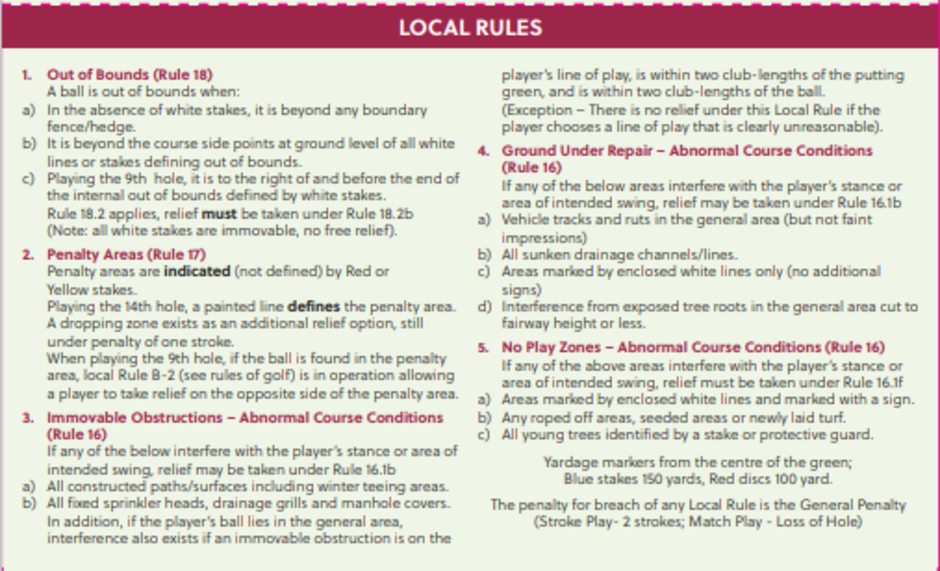 Scorecard :: Chippenham Golf Club